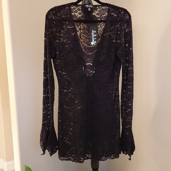 Dolls Kill | Dresses | Dollskill Generation Kiss Xxl Black Dreama Lace ...